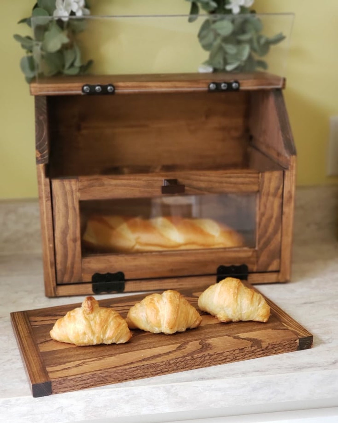 Rustic Bread Box, Counter Top, Bread Cabinet, Bread Display, Pastry ...