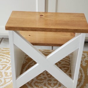 Versatile Farmhouse Style Step Stool Small Bench Rustic Country Farm ...
