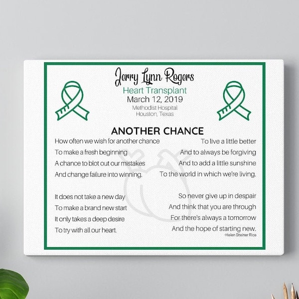 Kidney Transplant Poem - Etsy