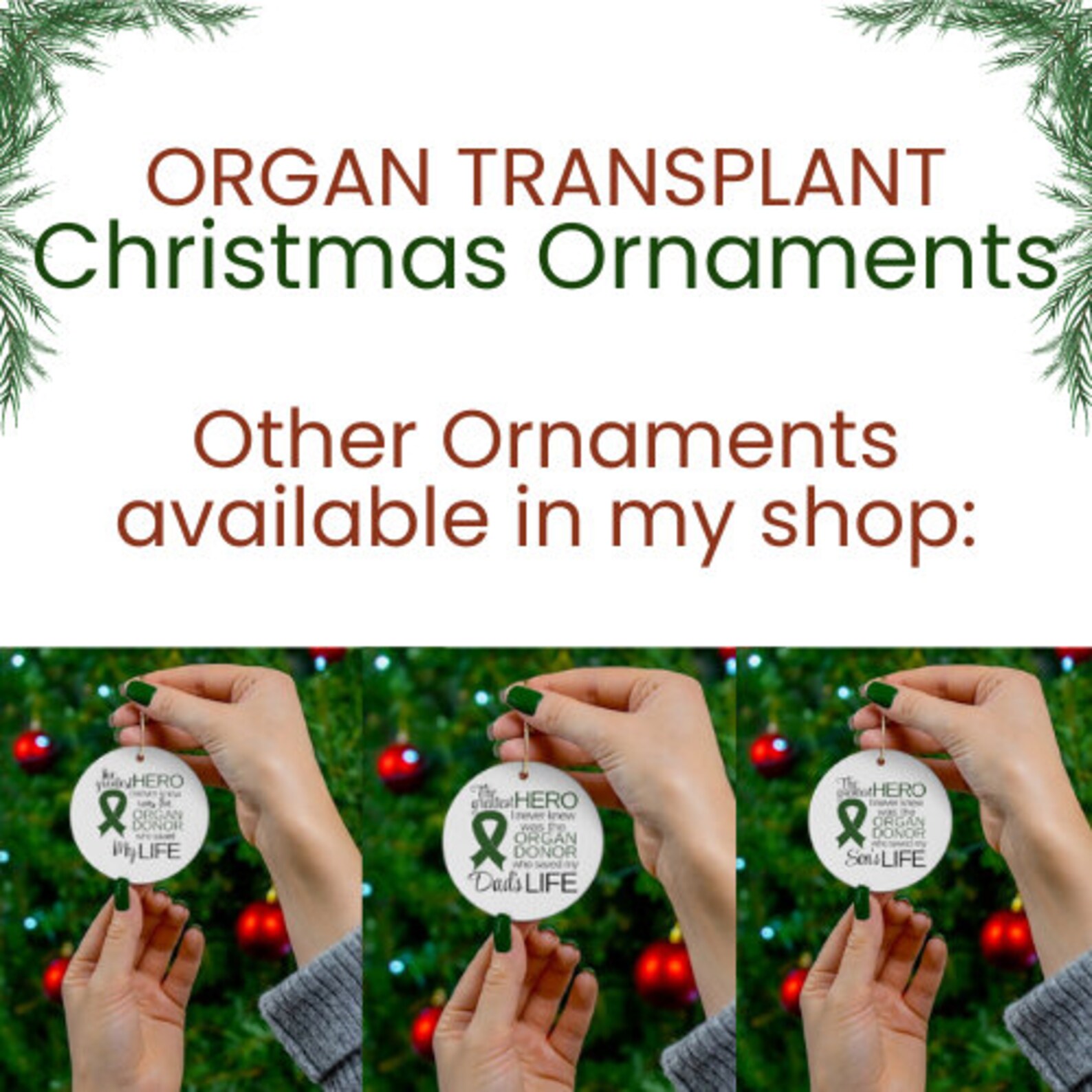 Personalized Organ Transplant Christmas Ornament: Keepsake Gift - Etsy