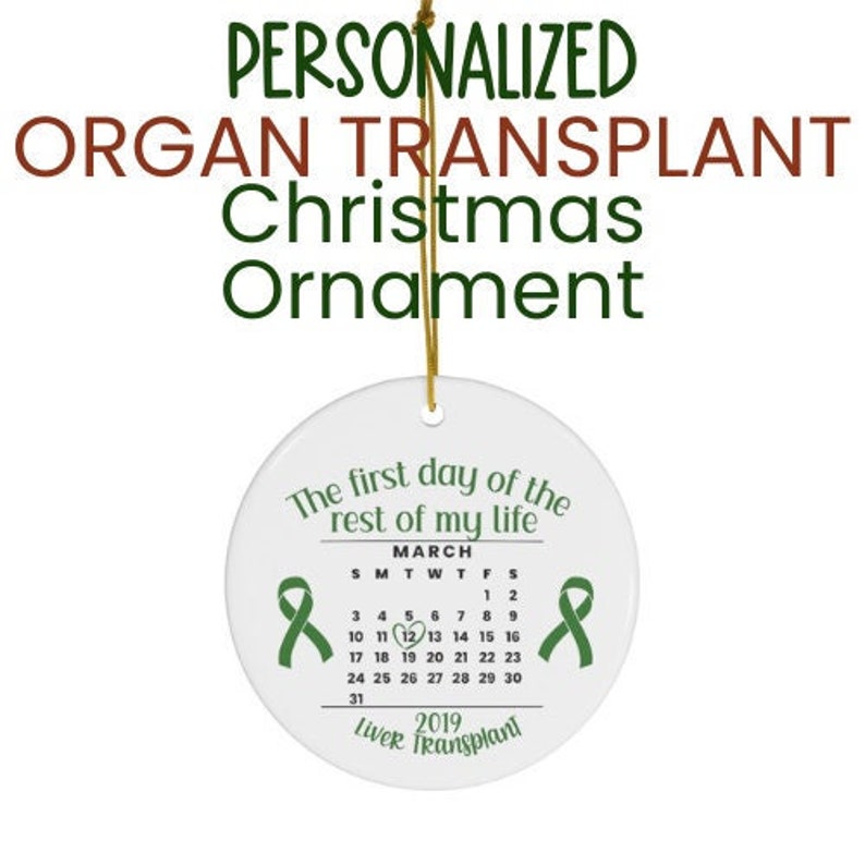 Personalized Organ Transplant Christmas Ornament Liver - Etsy