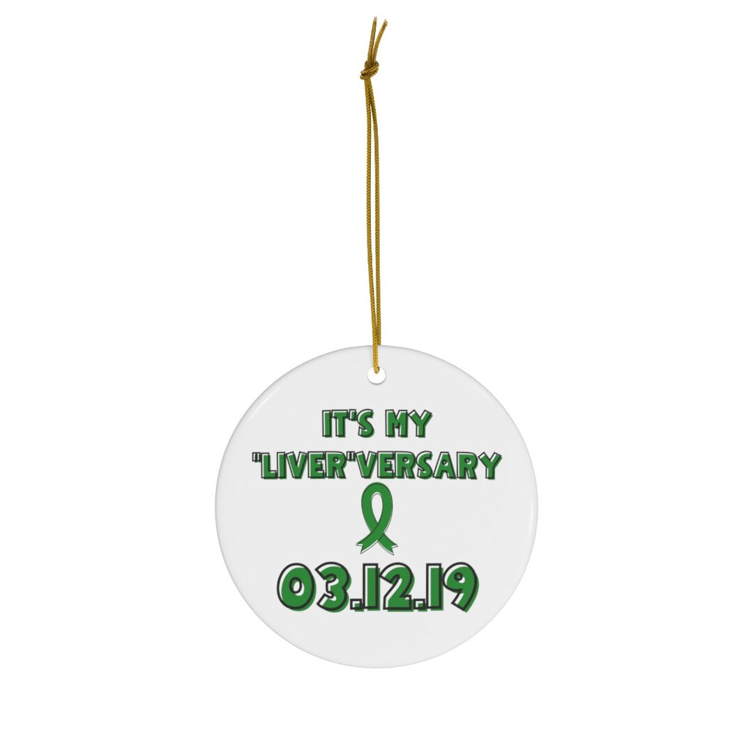 Personalized Liverversary Ceramic Christmas Ornament, Double Sided ...