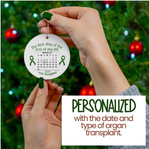 Personalized Organ Transplant Christmas Ornament: Keepsake Gift - Etsy