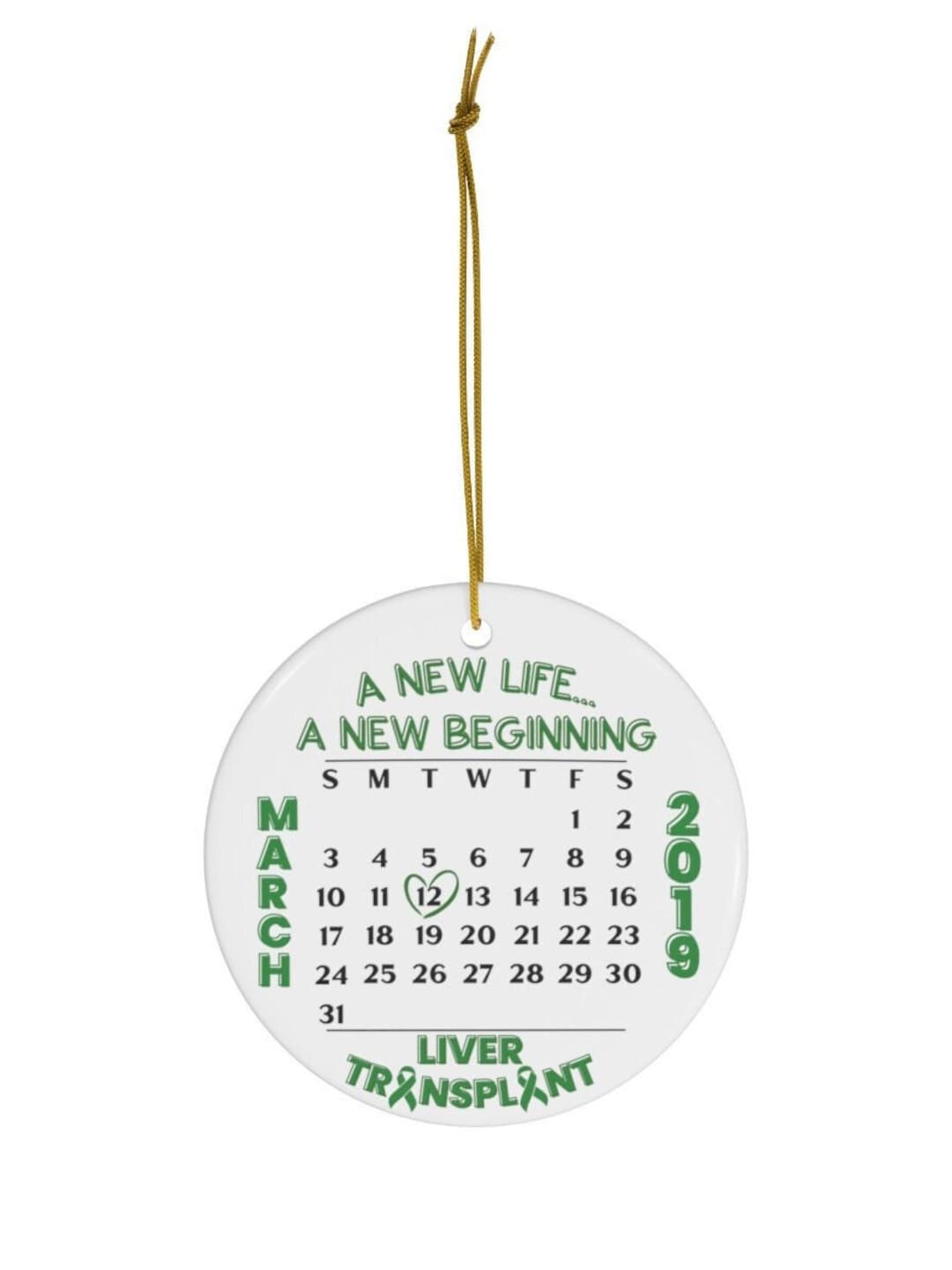Personalized Liver Transplant Ornament: Custom Date, New Beginning - Etsy