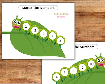 Counting to Ten Caterpillar Activity Printable, Learn to Count, Numbers ...