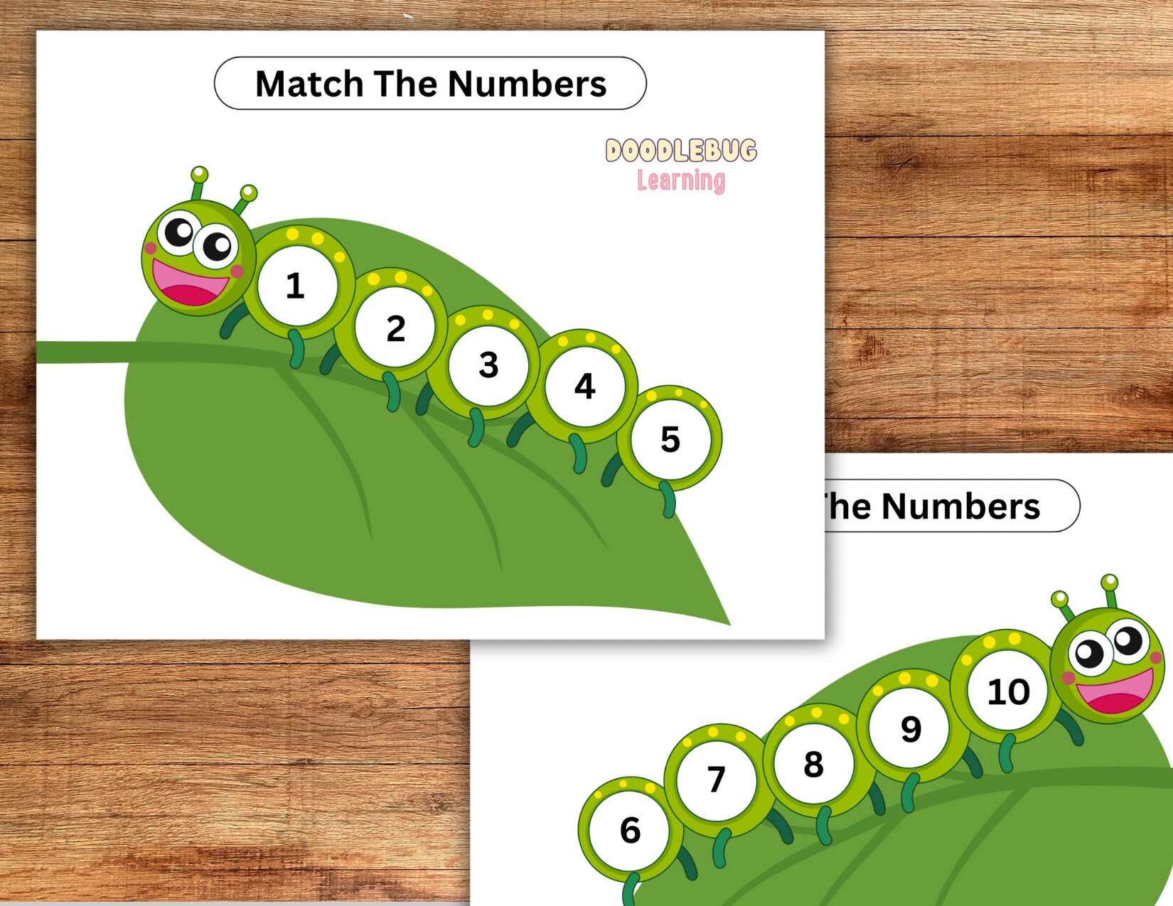 Counting to Ten Caterpillar Activity Printable, Learn to Count, Numbers ...