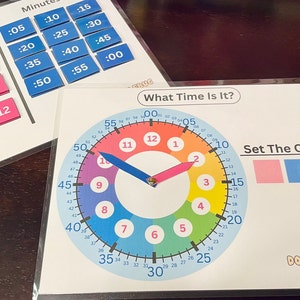 Kids Clock, Learn to Tell Time, Printable Learning Game, Homeschool ...