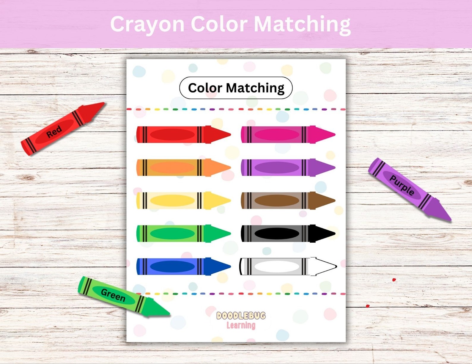 Color Matching Game, Busy Book Printable, Educational Activity ...