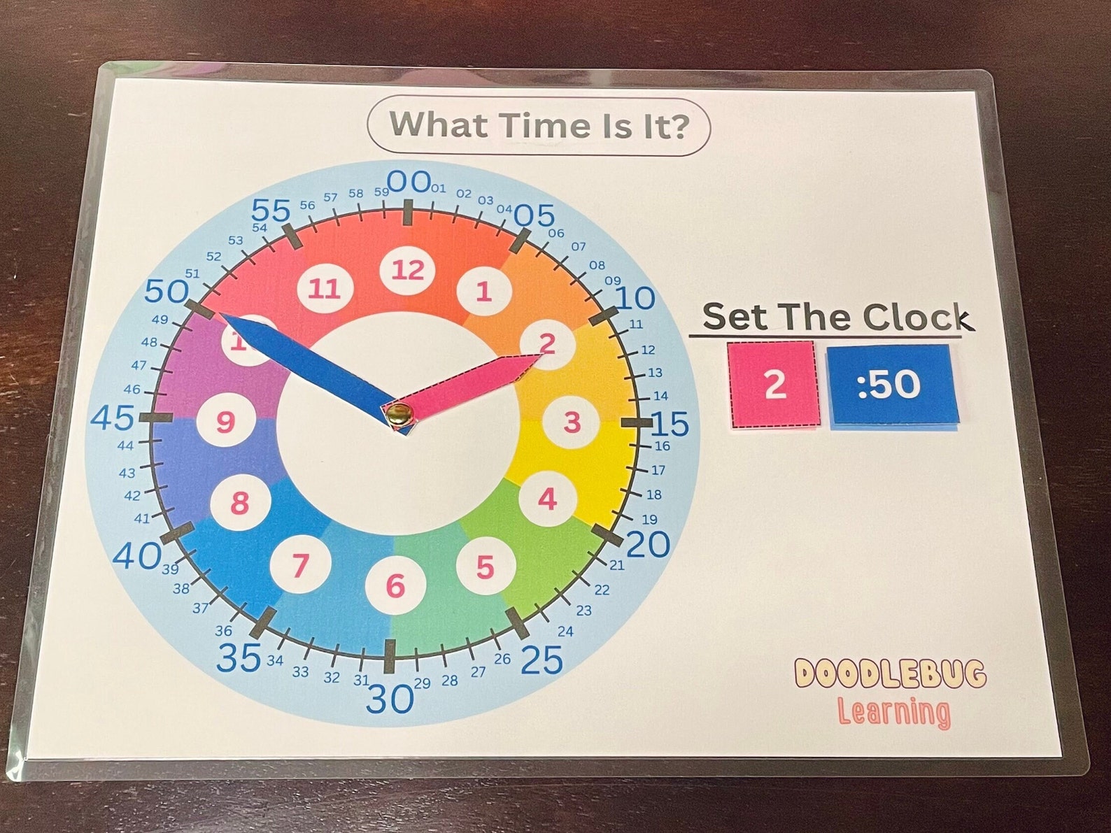 Kids Clock, Learn to Tell Time, Printable Learning Game, Homeschool ...