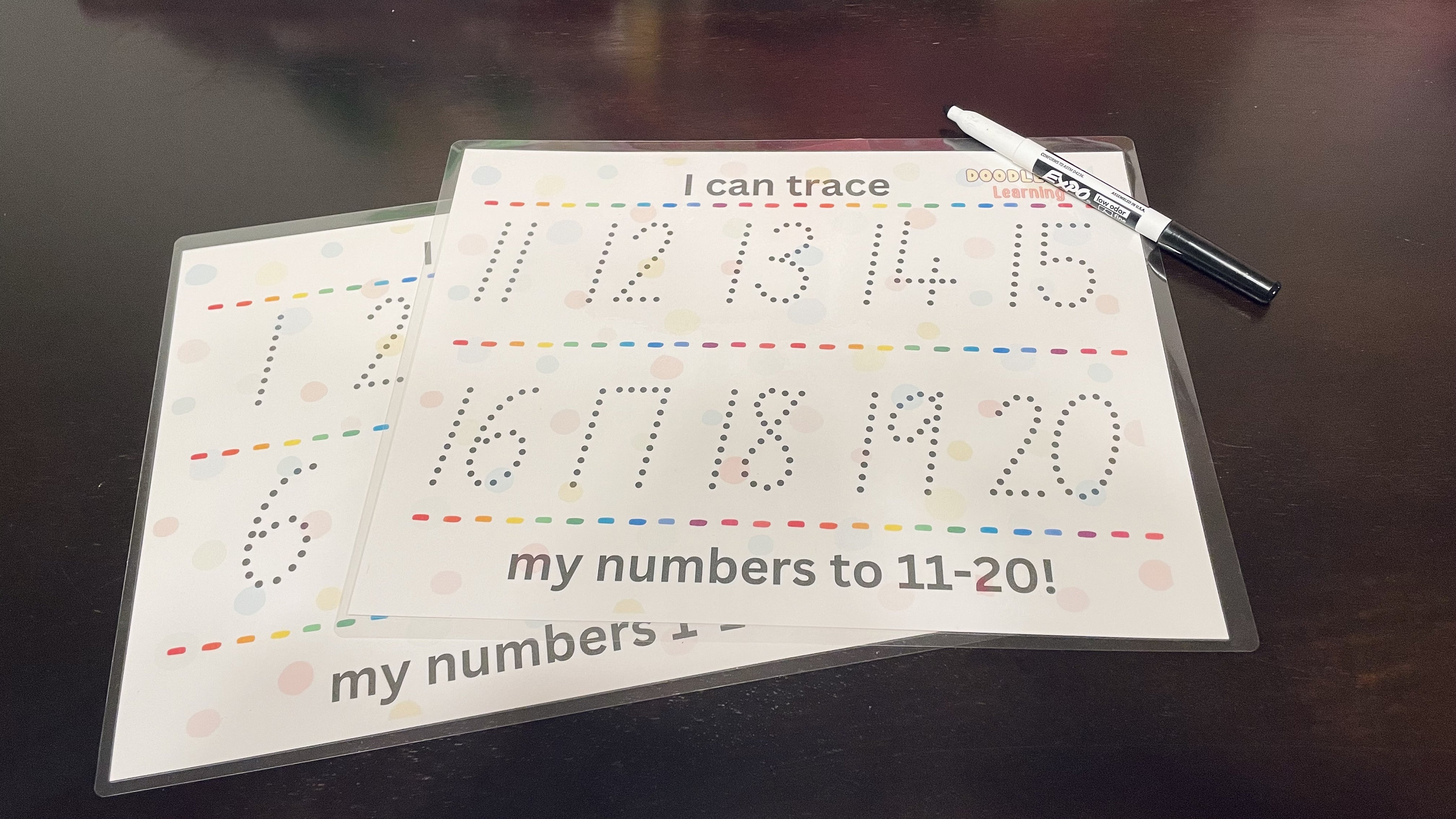 Numbers 1-20 Tracing Digital Product | Printable Page - Etsy