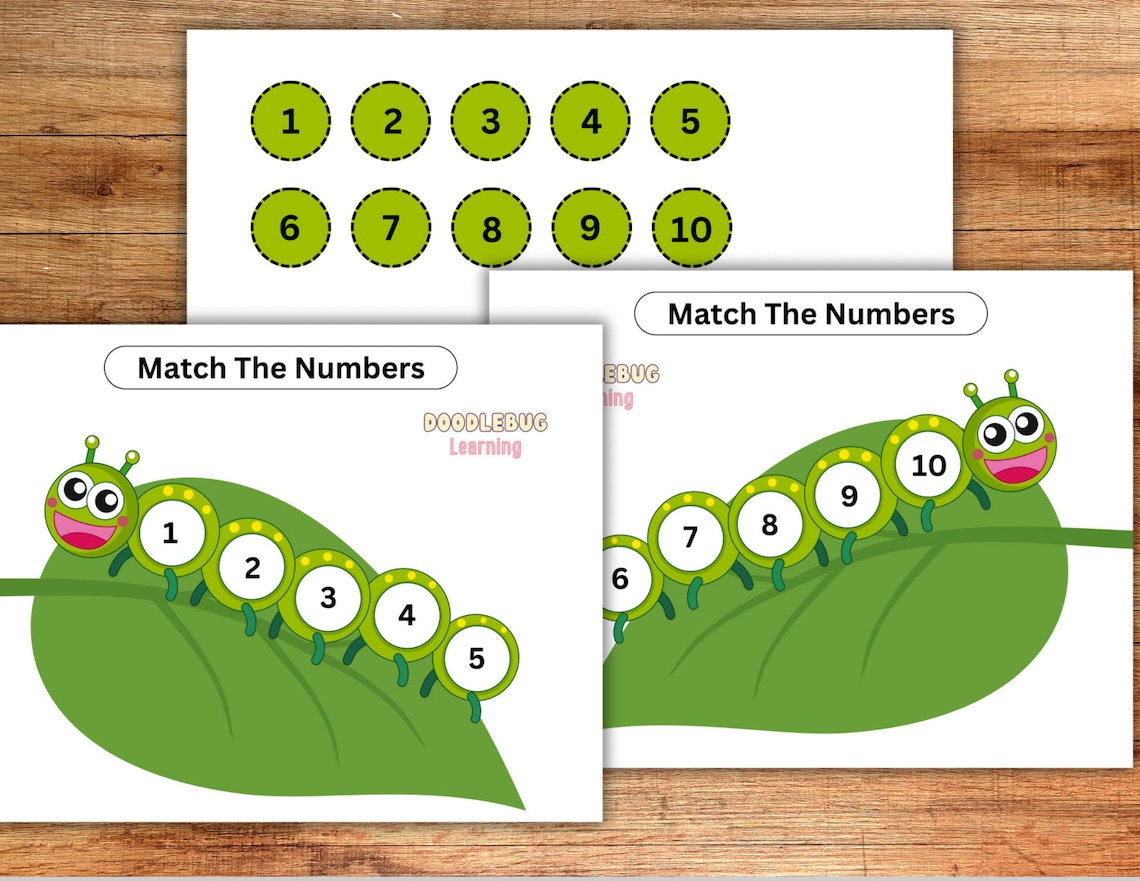 Counting to Ten Caterpillar Activity Printable, Learn to Count, Numbers ...
