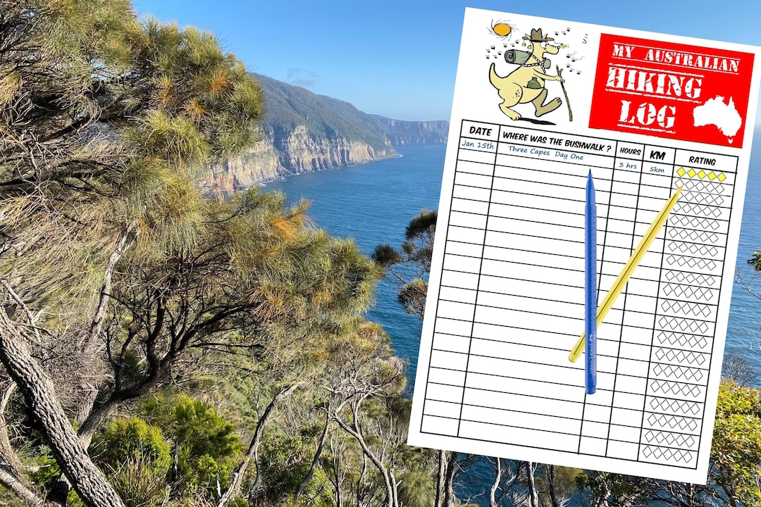 Australian Hiking Log, Planner Page, Hiking Tracker, Bushwalking ...