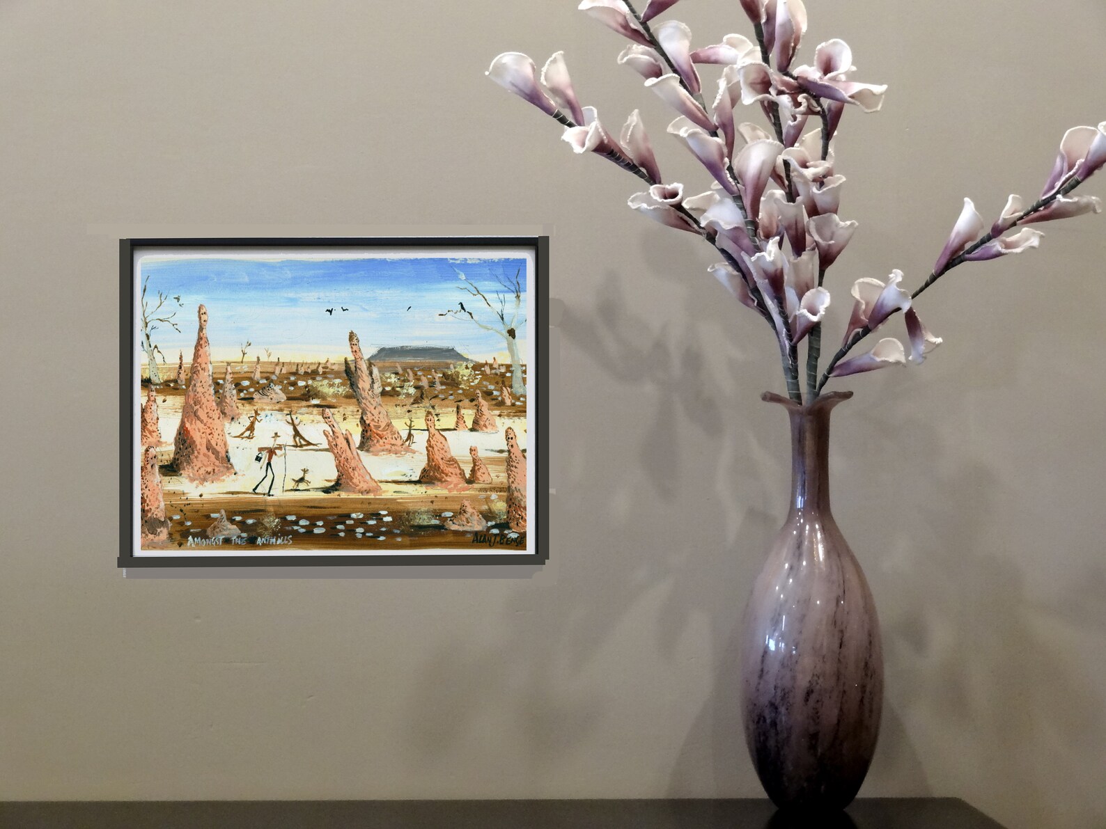 Cartoon Style Australian Outback Printable Showing Painting of Menacing ...