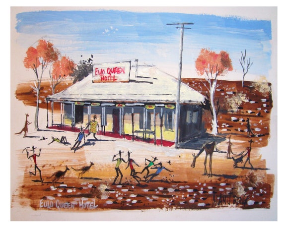 Printable of Quirky Australian Outback Pub Painting From - Etsy