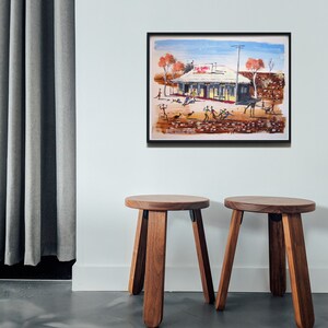 Printable of Quirky Australian Outback Pub Painting From Queensland. - Etsy