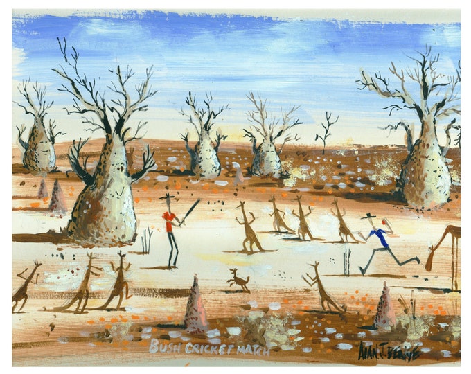 Quirky Printable of Cartoon Style Outback Australia Painting After ...