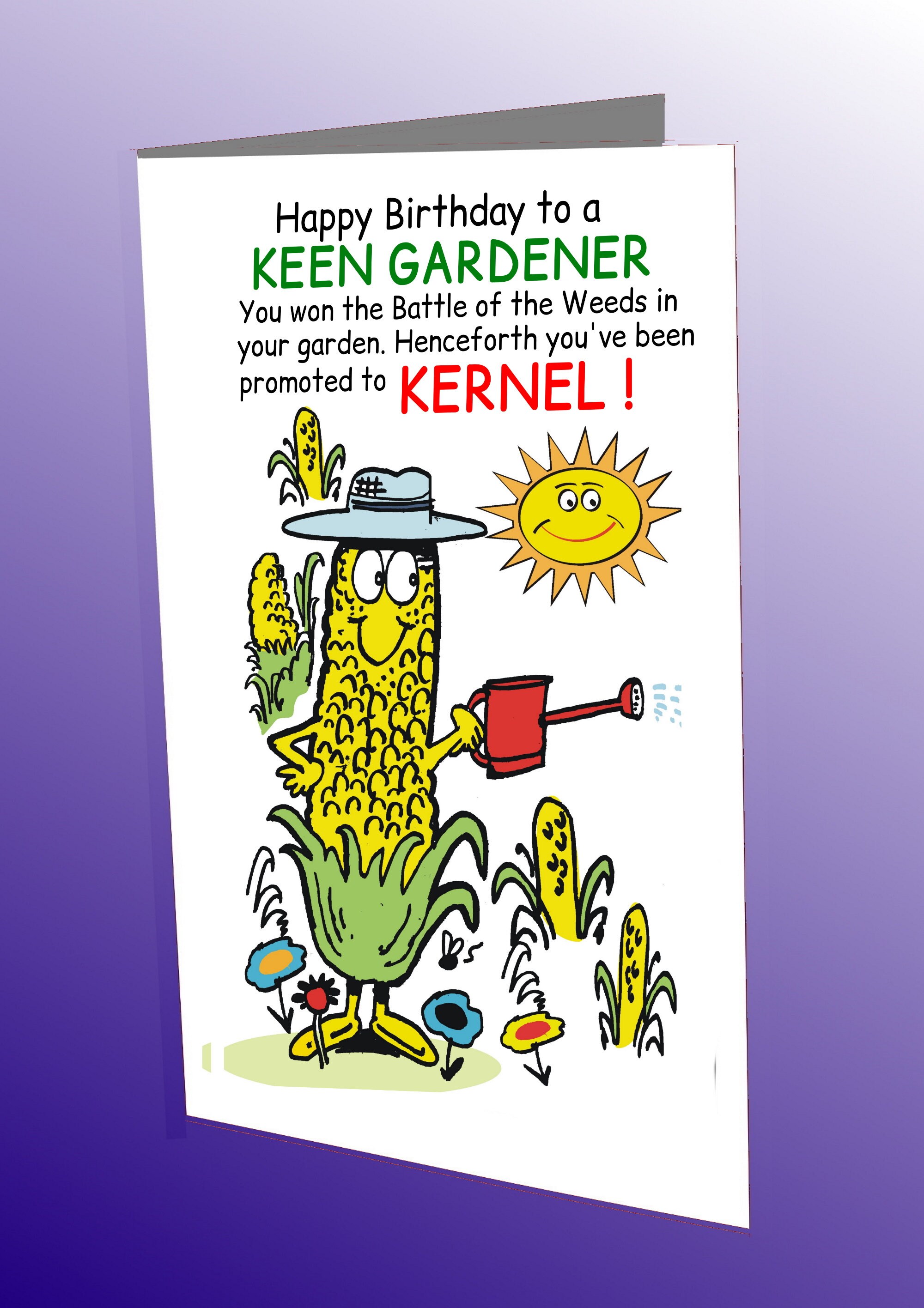 Cartoon Corn Cob Birthday Card Printable Download - Etsy