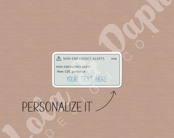 Personalized Custom CDC Says Sticker Stickers, Labels & Tags Stickers ...