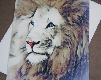 Lion Greeting Card - Etsy