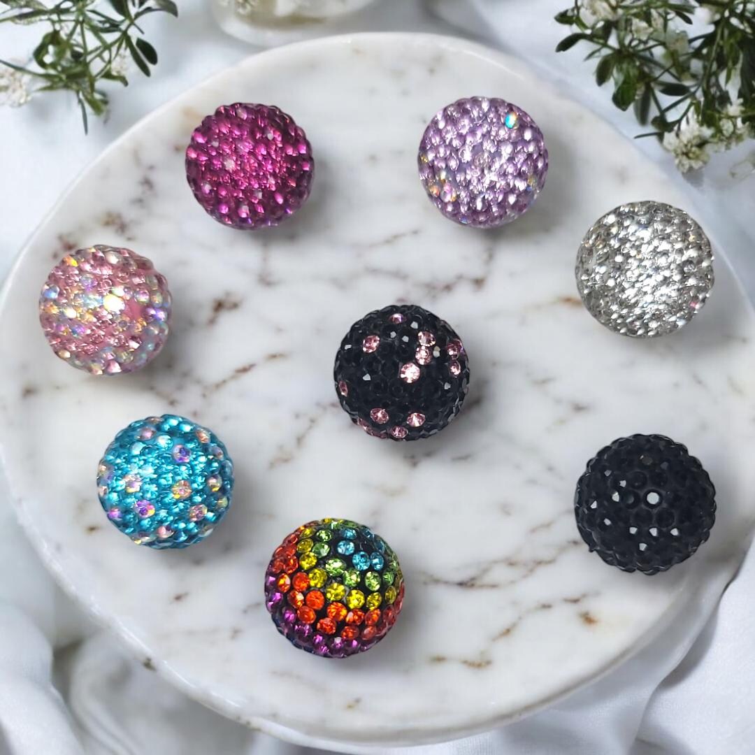 Rhinestone Bling Bead Set (SET OF 8 BEADS) / Beads / Pen Beads/ Pen ...