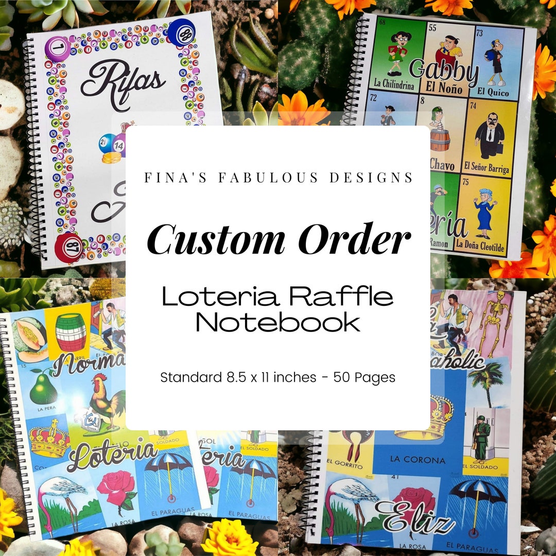 Custom Loteria Notebook / Custom Loteria Book / Personalized Loteria ...