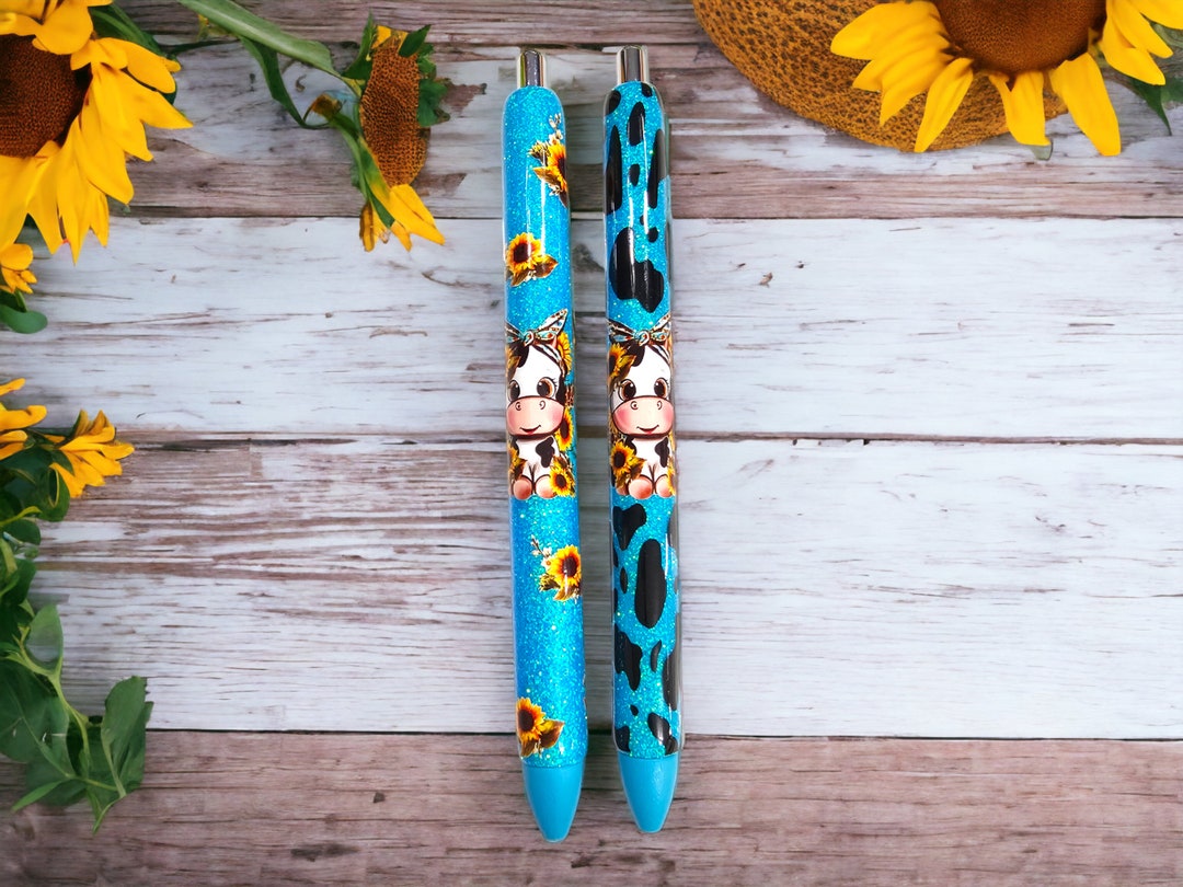 Cute Cow Print Pen / Cow Pen / Sunflower Print Gel Pen / Best Selling ...