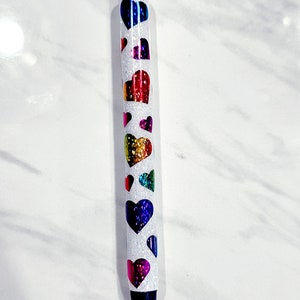 Rainbow Holographic Heart Pen / Holographic Pen / Rainbow Pen / Hearts ...