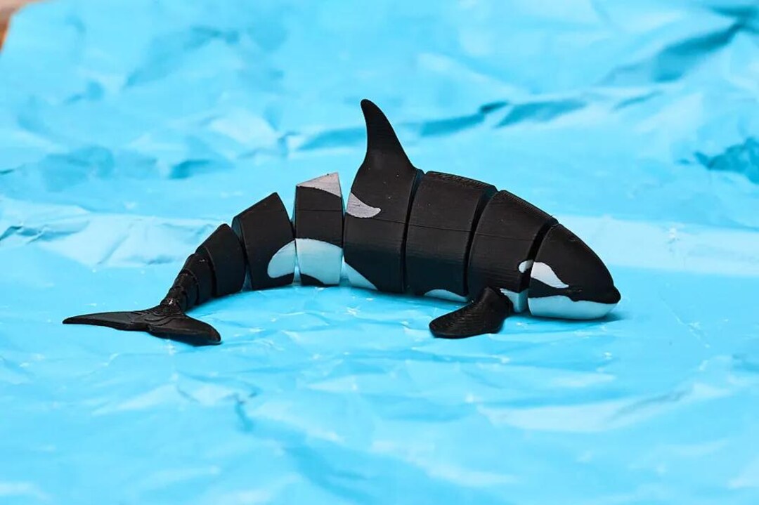 Flexi Orca - Killer Whale Fidget Toy Articulated Orca XL - Etsy