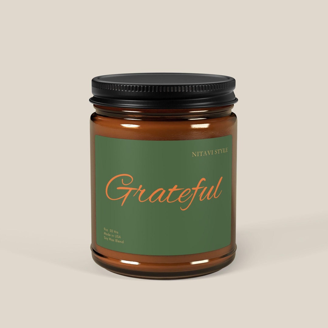 Grateful Scented Candle New Home Apartment Gift Fall Hosting Decor ...