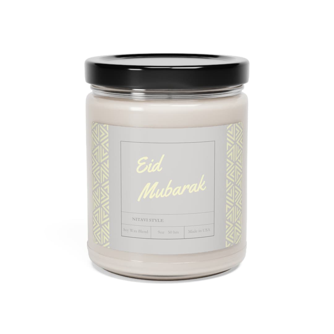 Eid Mubarak Scented Soy Candle Eid Gift Basket Islamic Home Decor ...