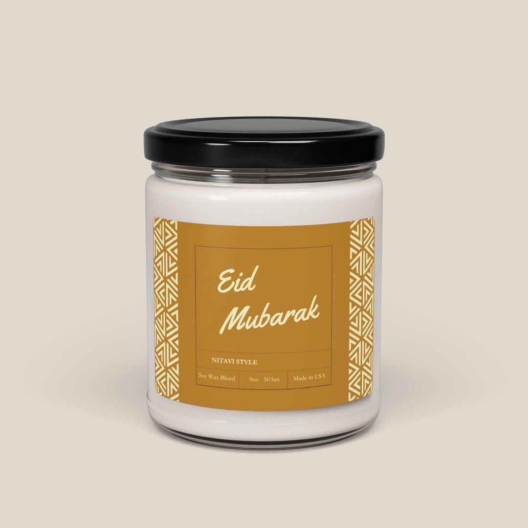 Eid Mubarak Scented Soy Candle Eid Gift Basket Islamic Home Decor ...