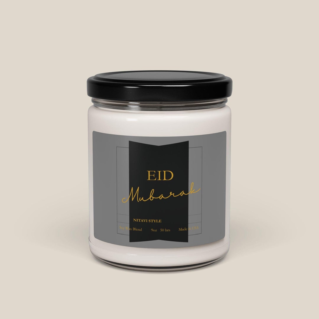Eid Mubarak Scented Soy Candle Eid Gift Basket Islamic Home Decor ...