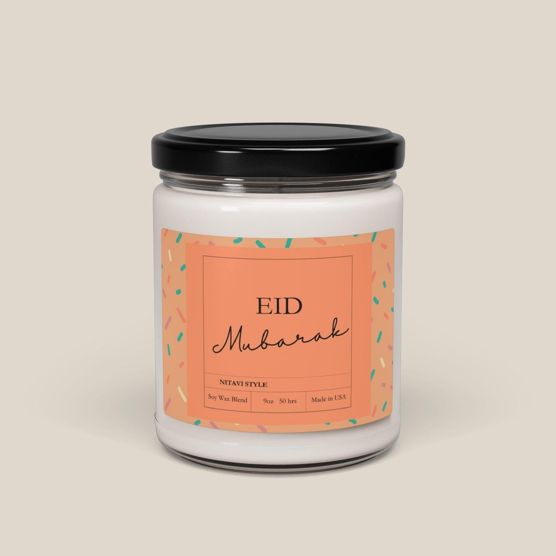 Eid Mubarak Scented Soy Candle Eid Gift Basket Ramadan Decoration Eid ...