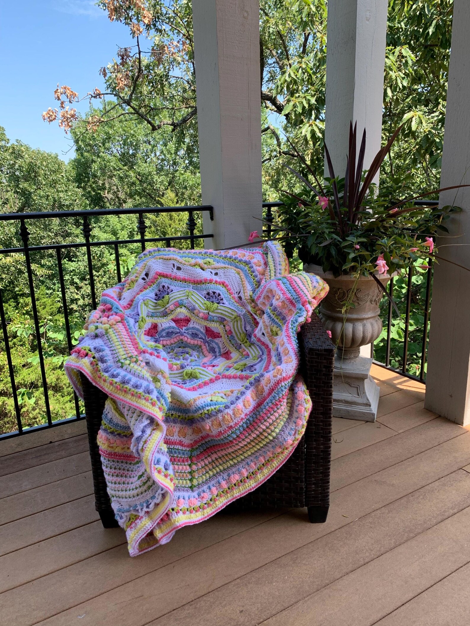 Spring Fling Garden Crochet Blanket - Etsy