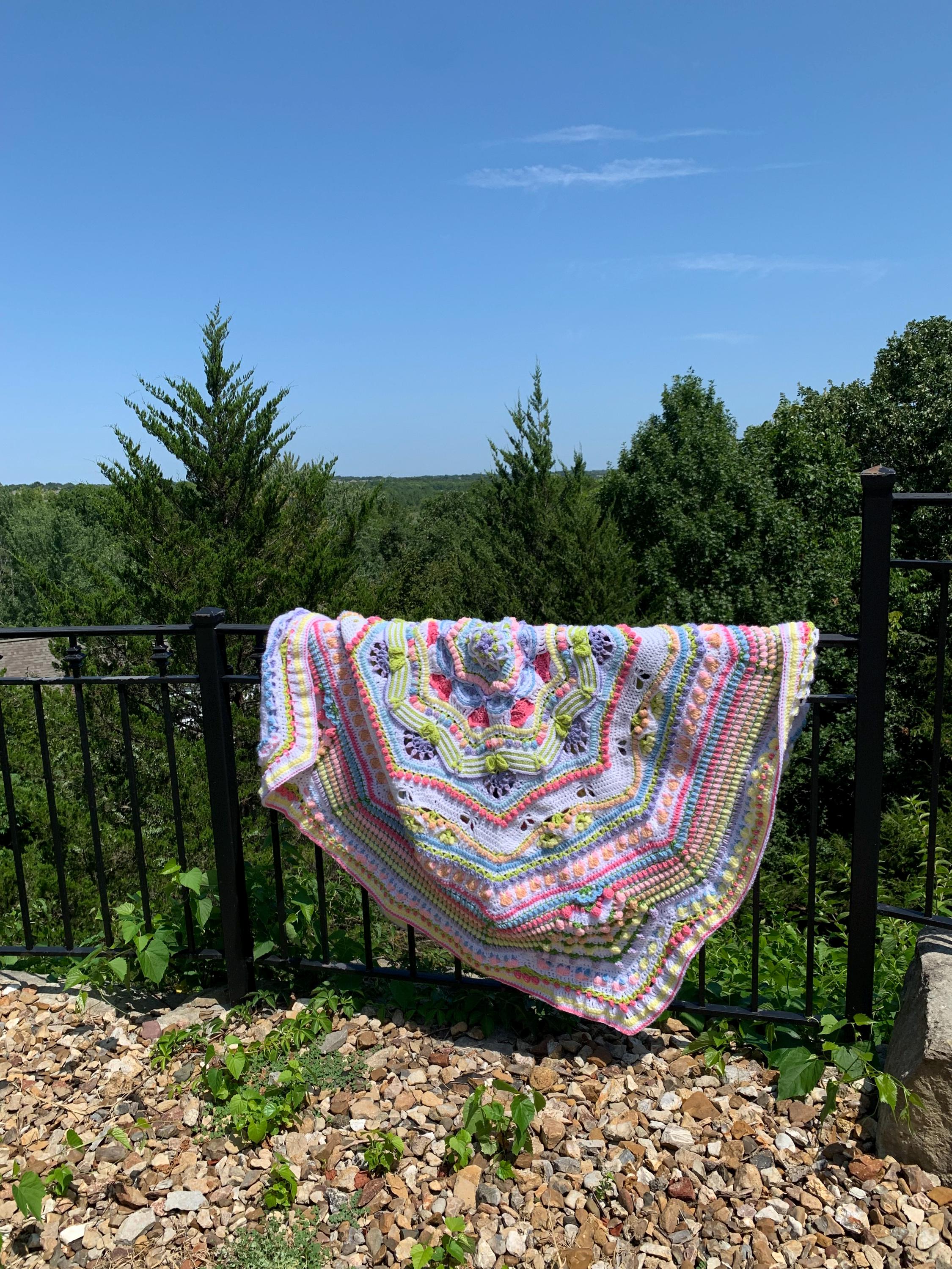 Spring Fling Garden Crochet Blanket - Etsy