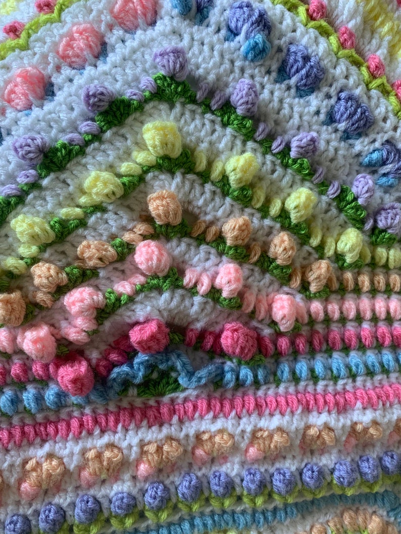 Spring Fling Garden Crochet Blanket - Etsy