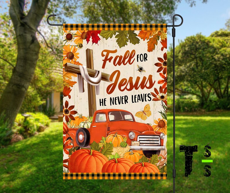 Fall - Fall is for Jesus Garden Flag - Etsy