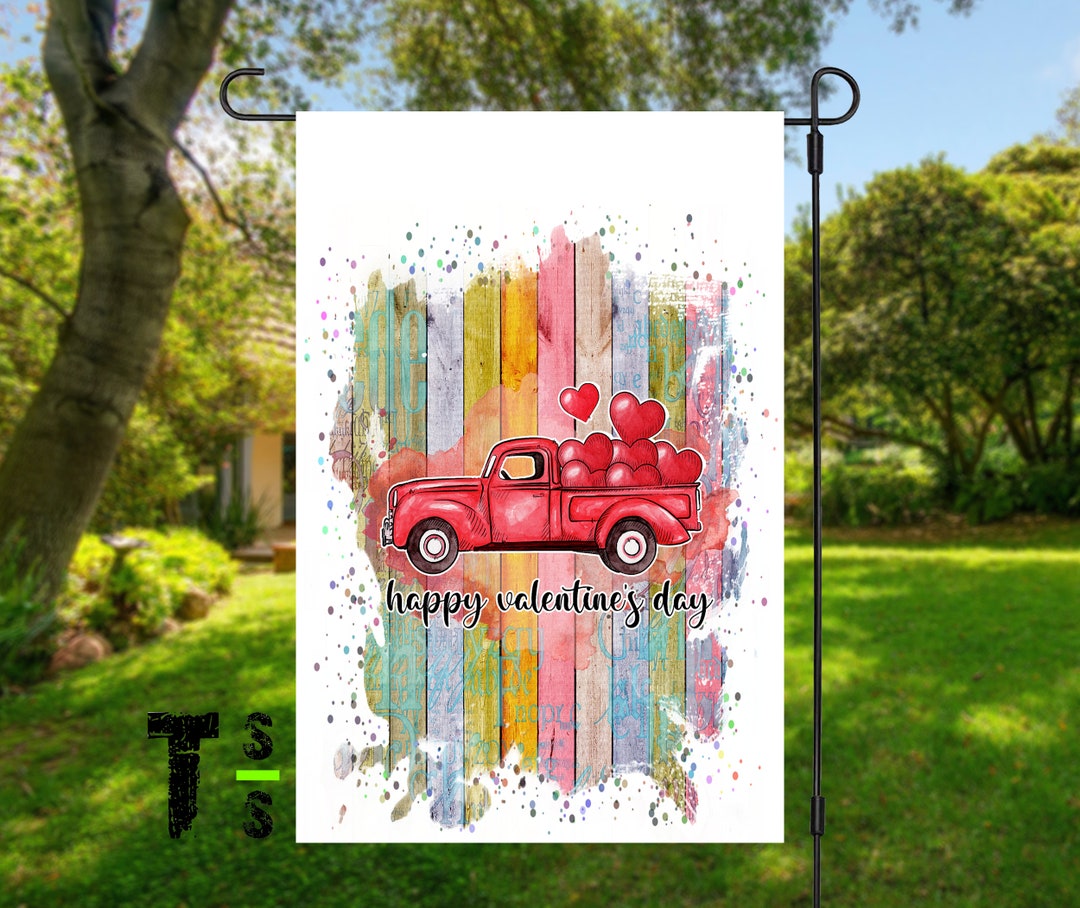 Truck Full of Love 1 Valentine Flag - Etsy