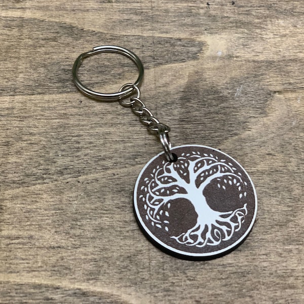 Tree Keychain - Etsy