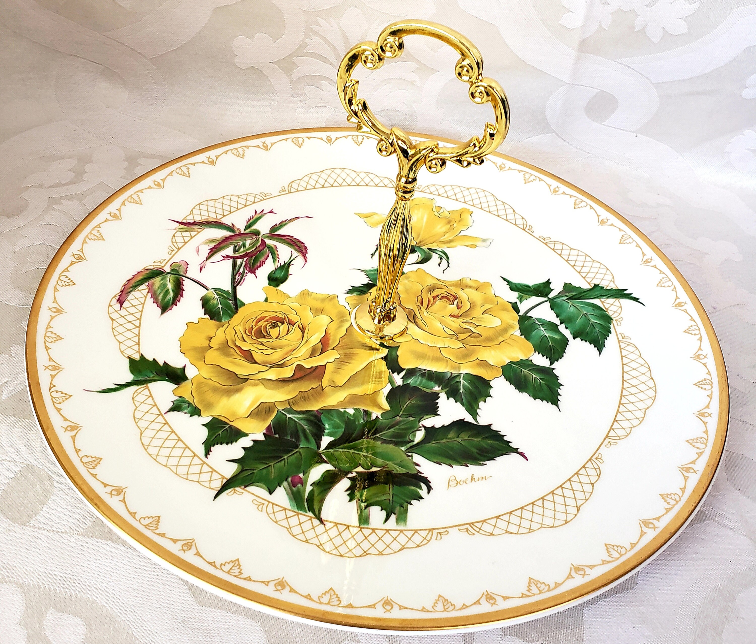 Vintage Roses of Excellence Commemorative Plate, Honors Sun Flare ...