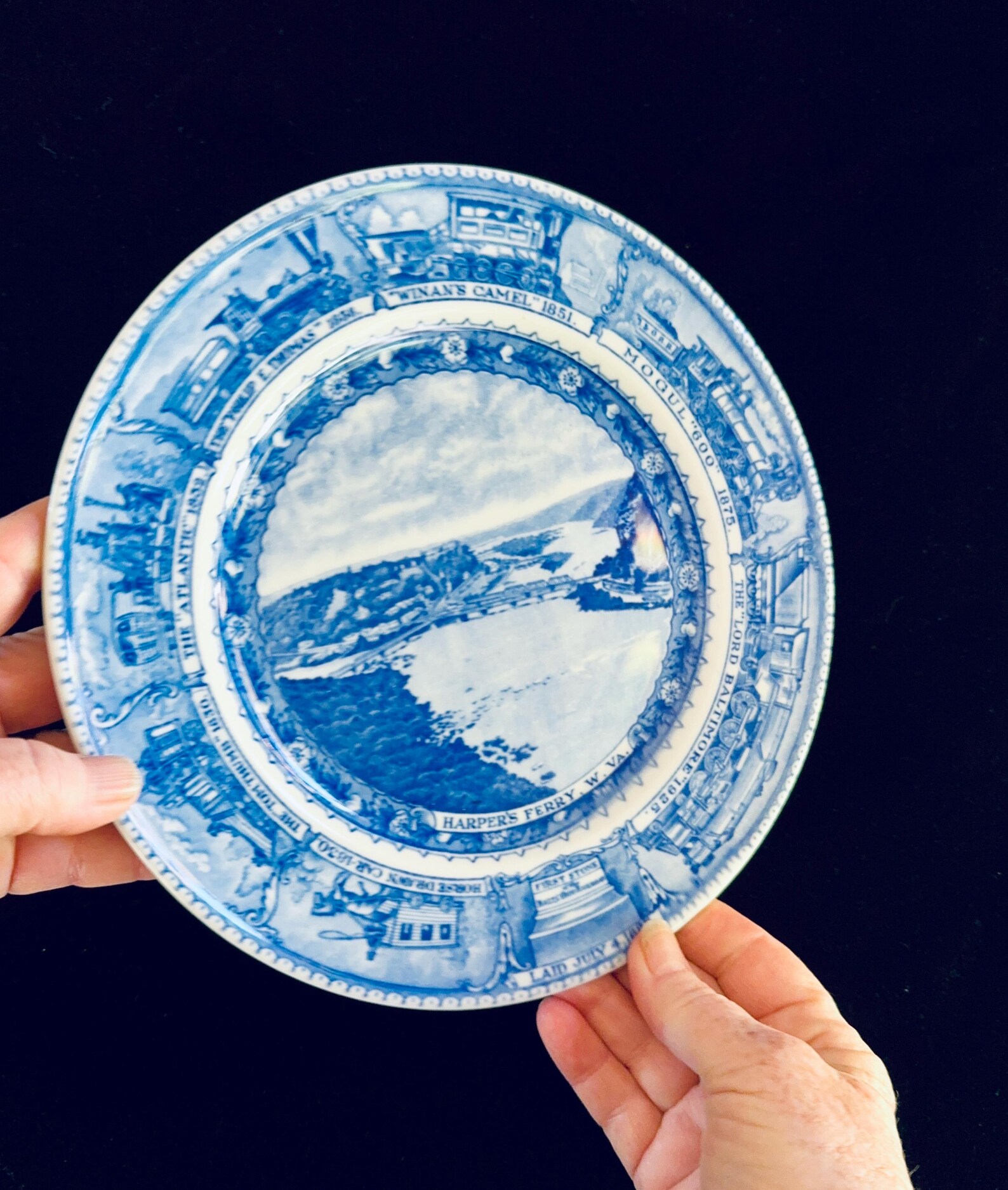 LAMBERTONS harpers Ferry Train Centenary Plate 1827-1927: BALTIMORE ...