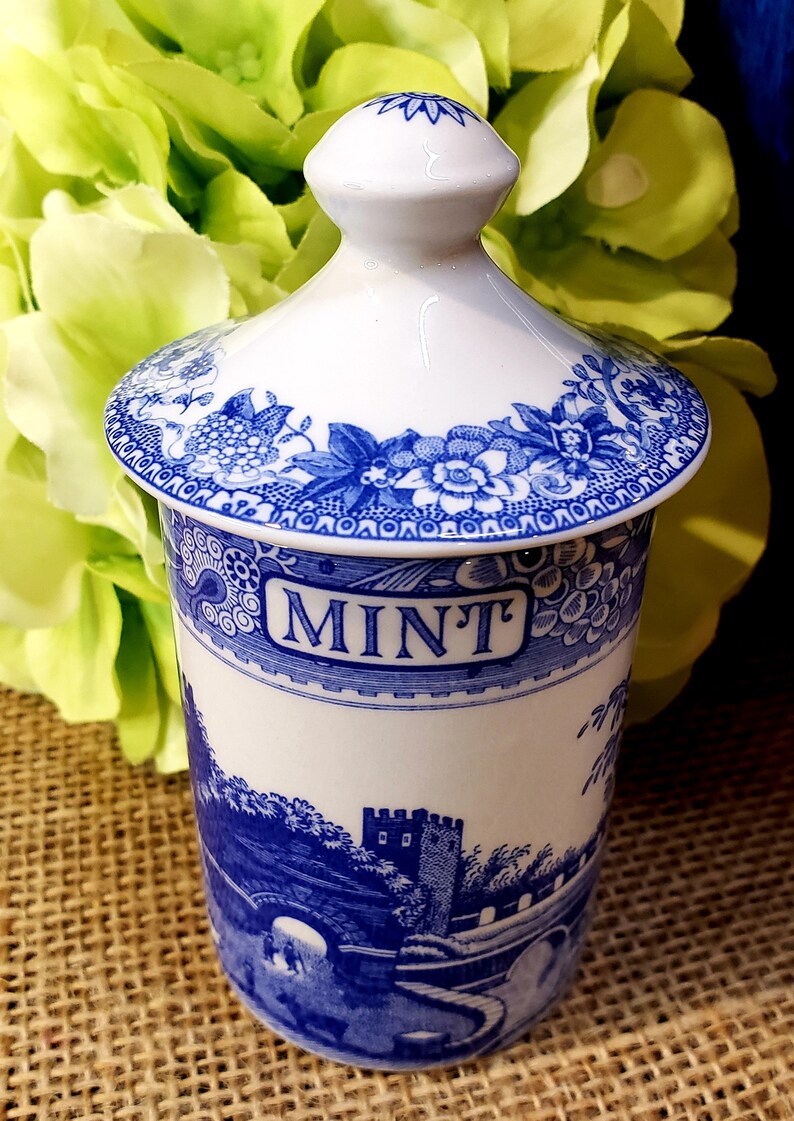 Spode the Blue Room Collection, Spice or Garden Herb Jars With Lid ...