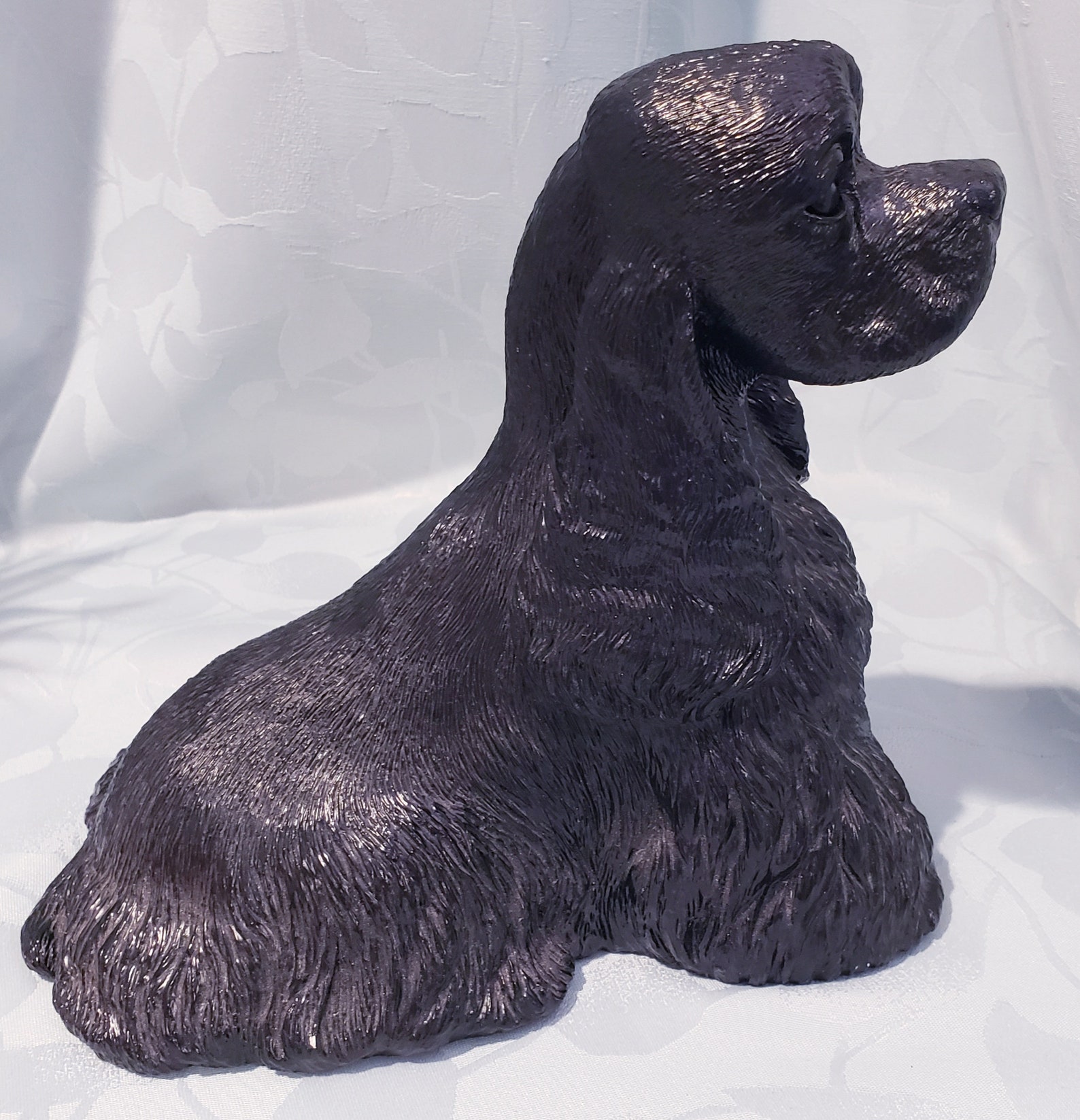 Large Black Resin English Cocker Spaniel Figurine Soulful - Etsy