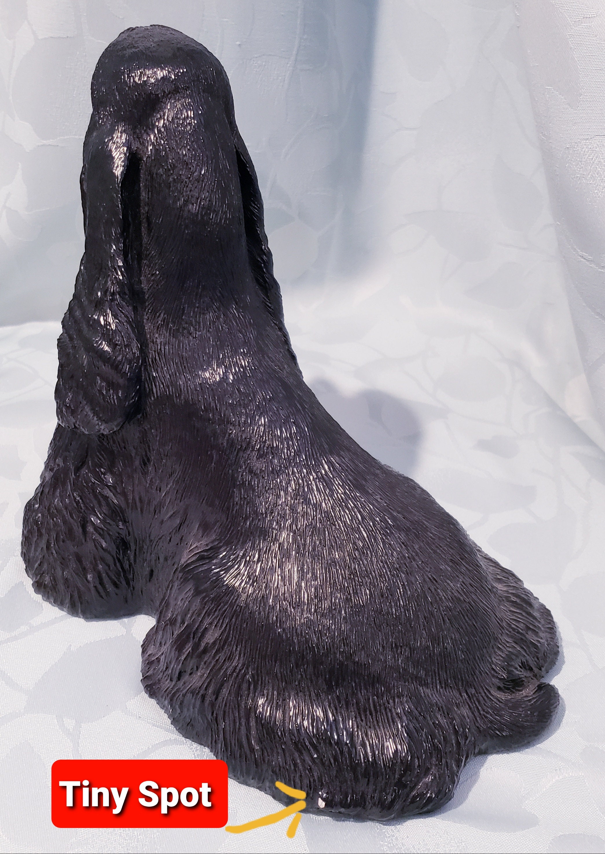 Large Black Resin English Cocker Spaniel Figurine Soulful - Etsy