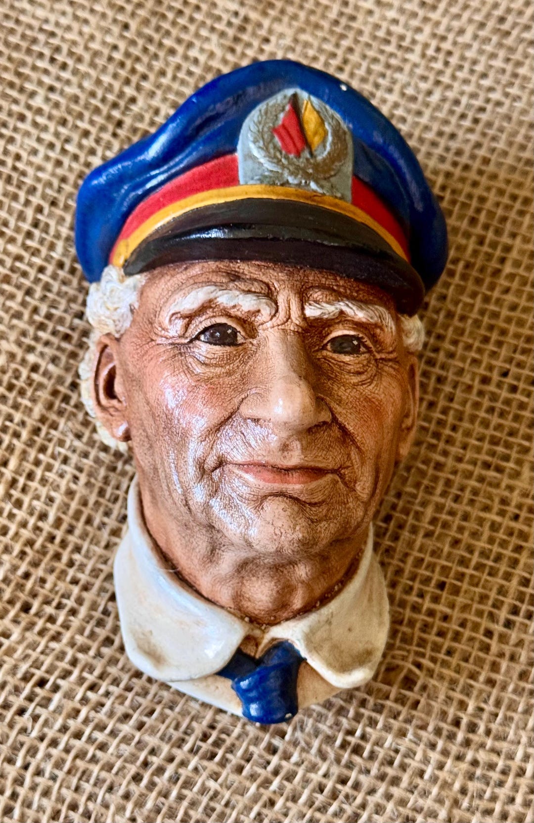 BOSSONS Rare Brown-eyed "sea Captain" Chalkware Head: Maritime Wall ...