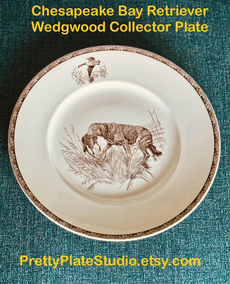 WEDGWOOD SPORTING DOG Plate: Golden Retriever, Gordon Setter ...