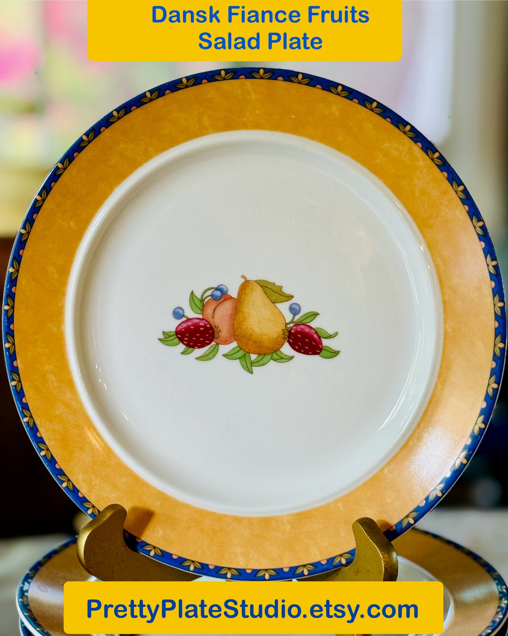 DANSK FIANCE FRUITS Tableware, Dinner/salad Plates, Rim Soup Bowls ...