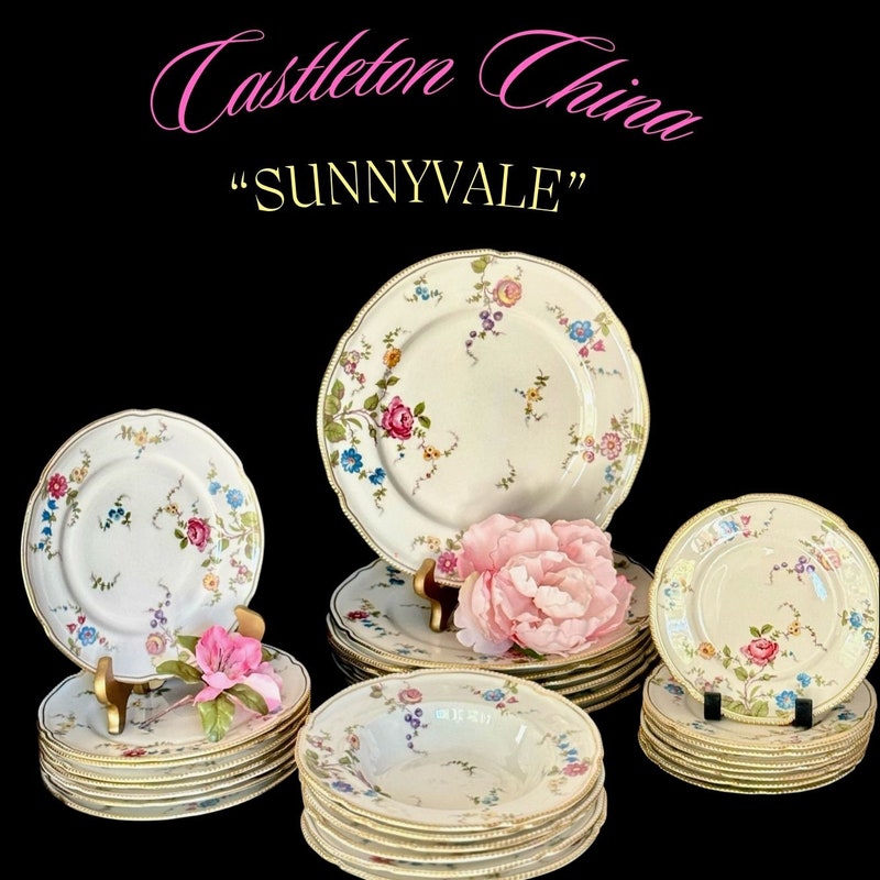 Floral China Plates - Etsy