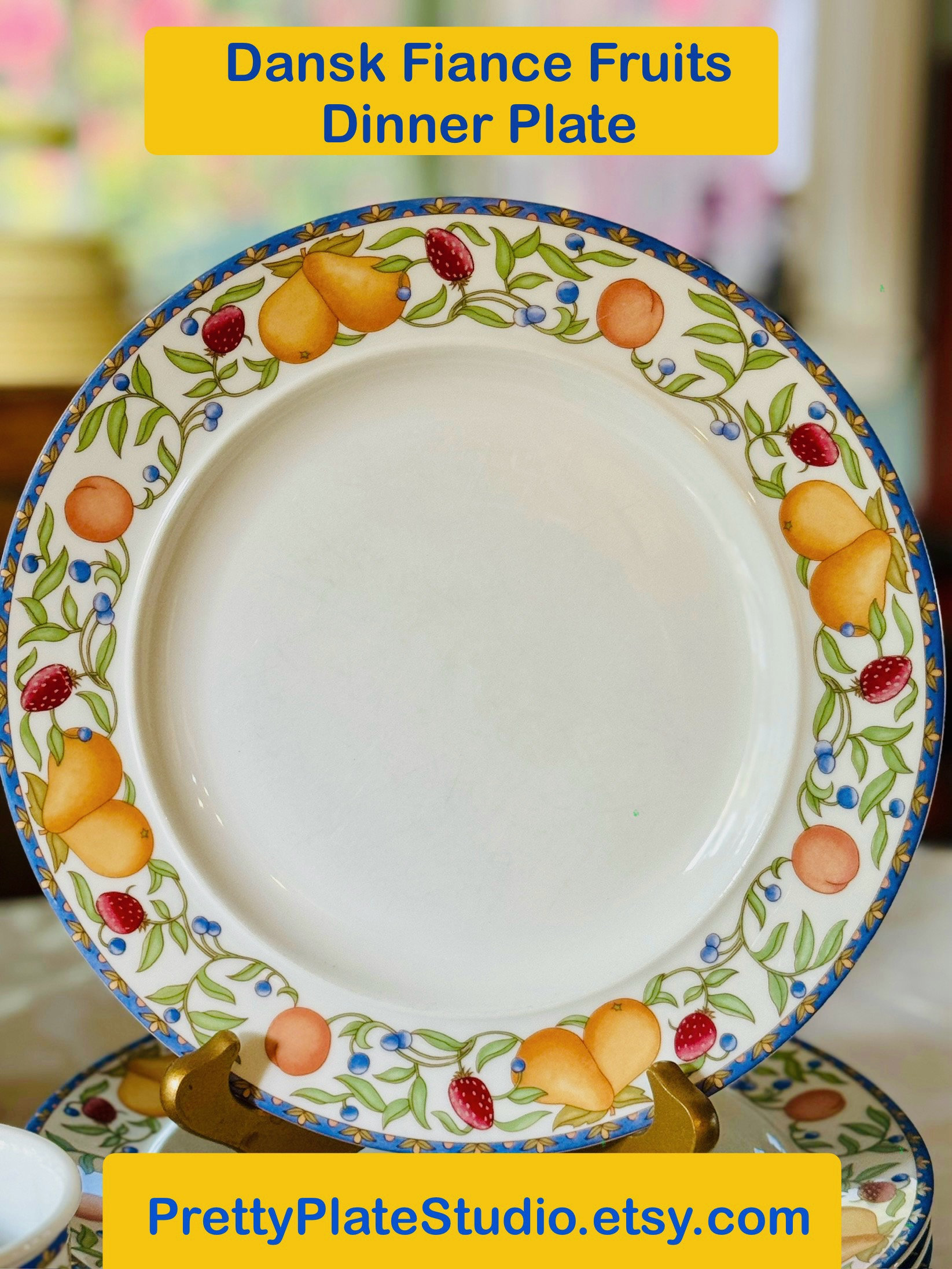 DANSK FIANCE FRUITS Tableware, Dinner/salad Plates, Rim Soup Bowls ...