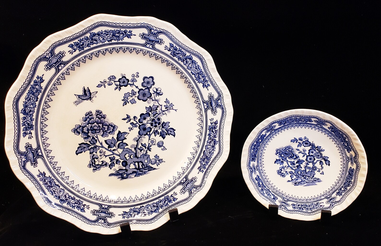 MASON'S MANCHU BLUE Chinoiserie 2-tier Party Cake Stand - Etsy